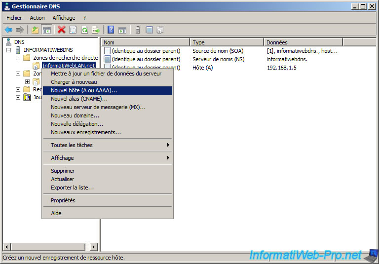 Créer un serveur DNS sous Windows Server 2008 - Windows Server ...